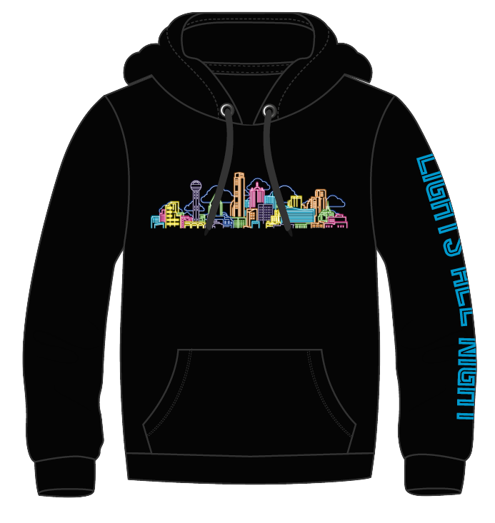 LAN 8 bit Dallas Cityscape Hoodie – DDP Merch